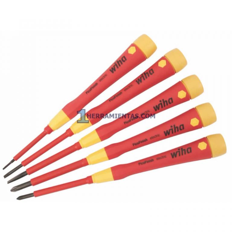 JUEGO DE 5 DESARMADORES DE PRECISIÓN AISLADOS WIHA 32085 - 1Herramientas